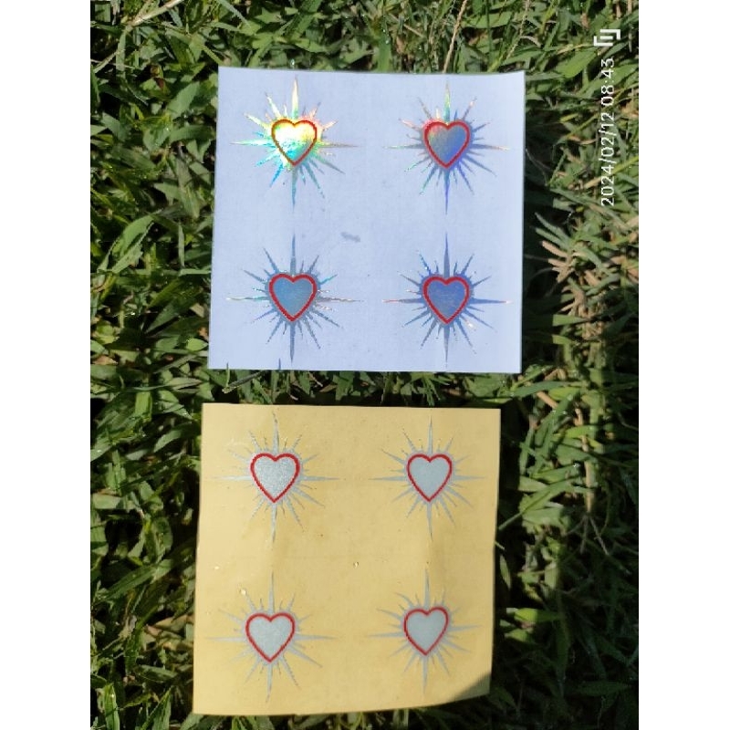 Jual Stiker Psht Stiker Hati Bersinar isi 4 | stiker psht berkualitas ...