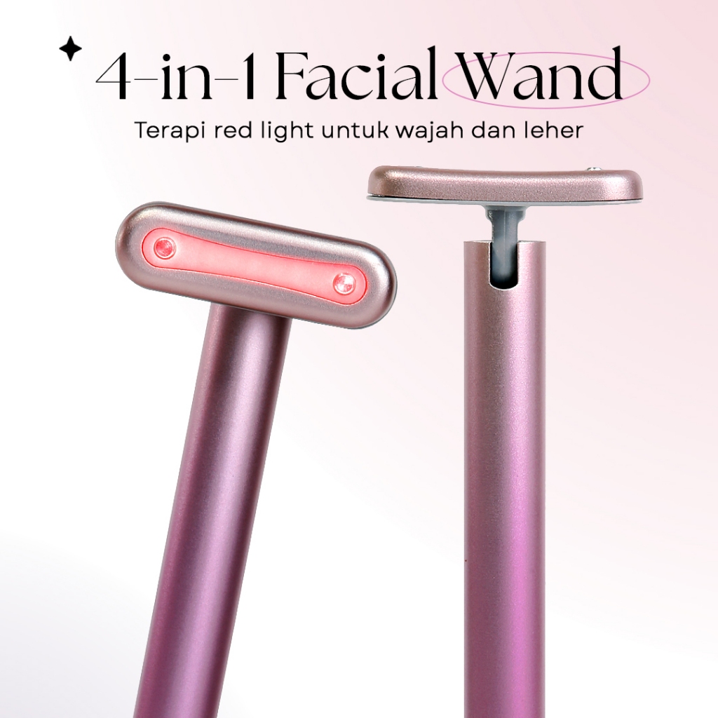 Jual GlowWave Facial Wand 4 in 1 | Red Light Therapy | LED Photon ...