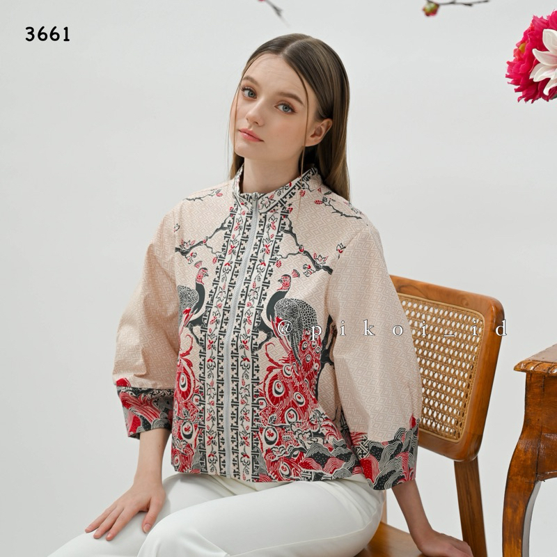 Jual Bomber jaket Batik modern cewek murah / batik kantor wanita ...