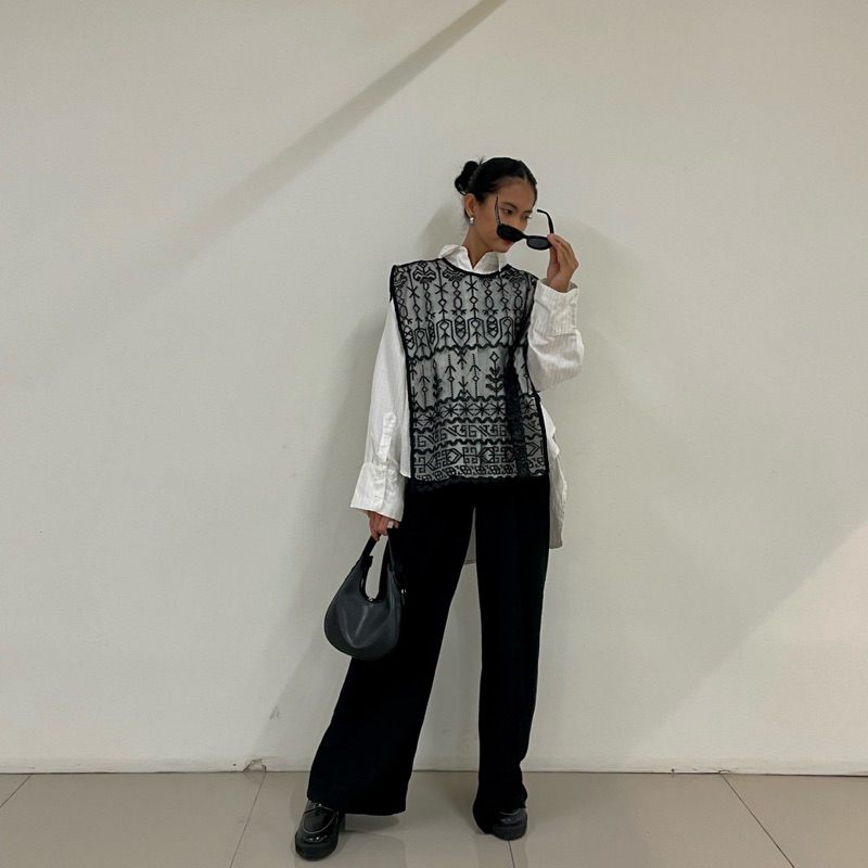 Jual STUDIO XEMAI ATTIRE - IKAT BLACK BROCADE VEST | VEST HITAM BROKAT ...