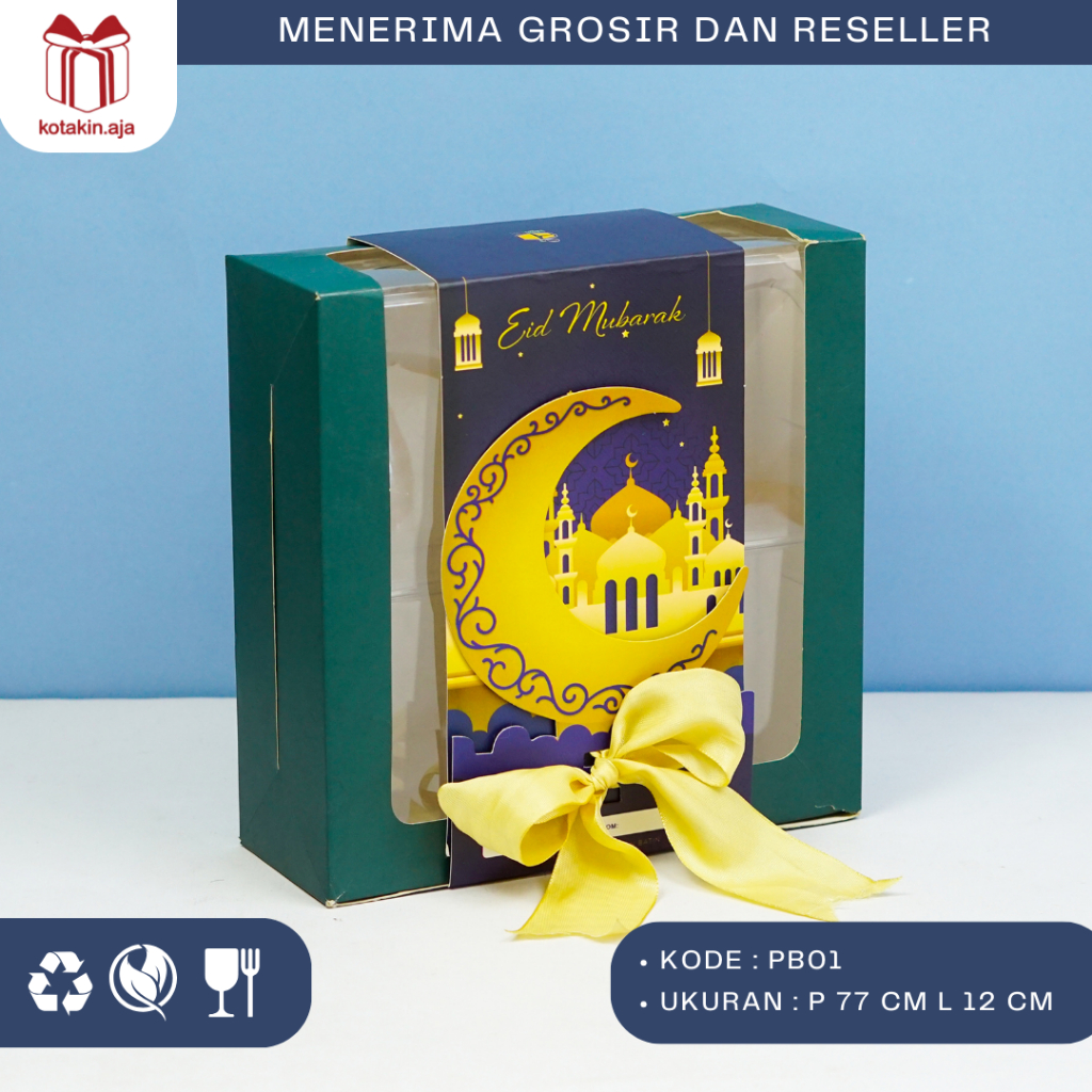 Jual Sabuk Box Iduk Fitri / Paper Belt Idul Fitri / Label Box Idul ...