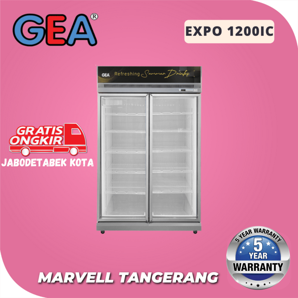 Jual Display Cooler Gea Expo 1200 Ic Kulkas Minuman 2 Pintu Kaca Low E Glass | Shopee Indonesia