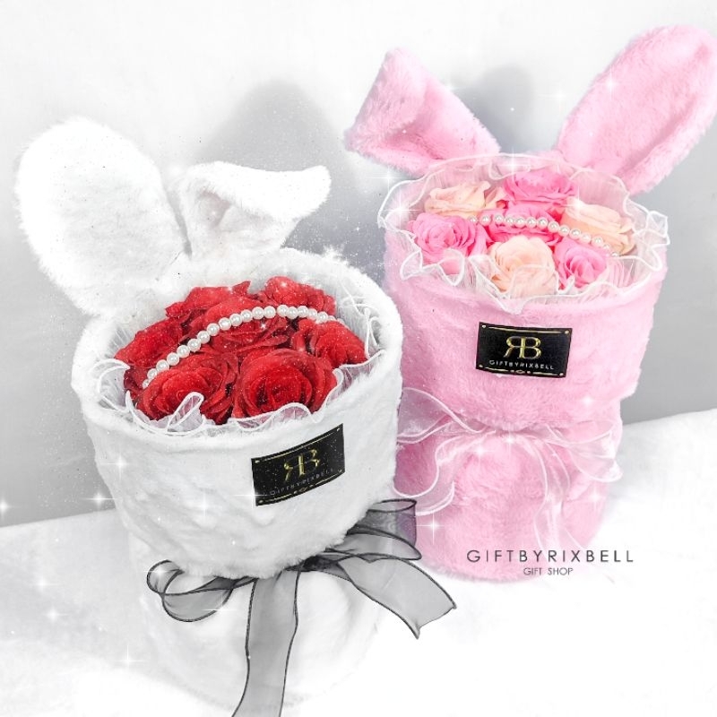 Jual RB Bunny Bouquet (kado valentine, buket bunga valentine, buket ...