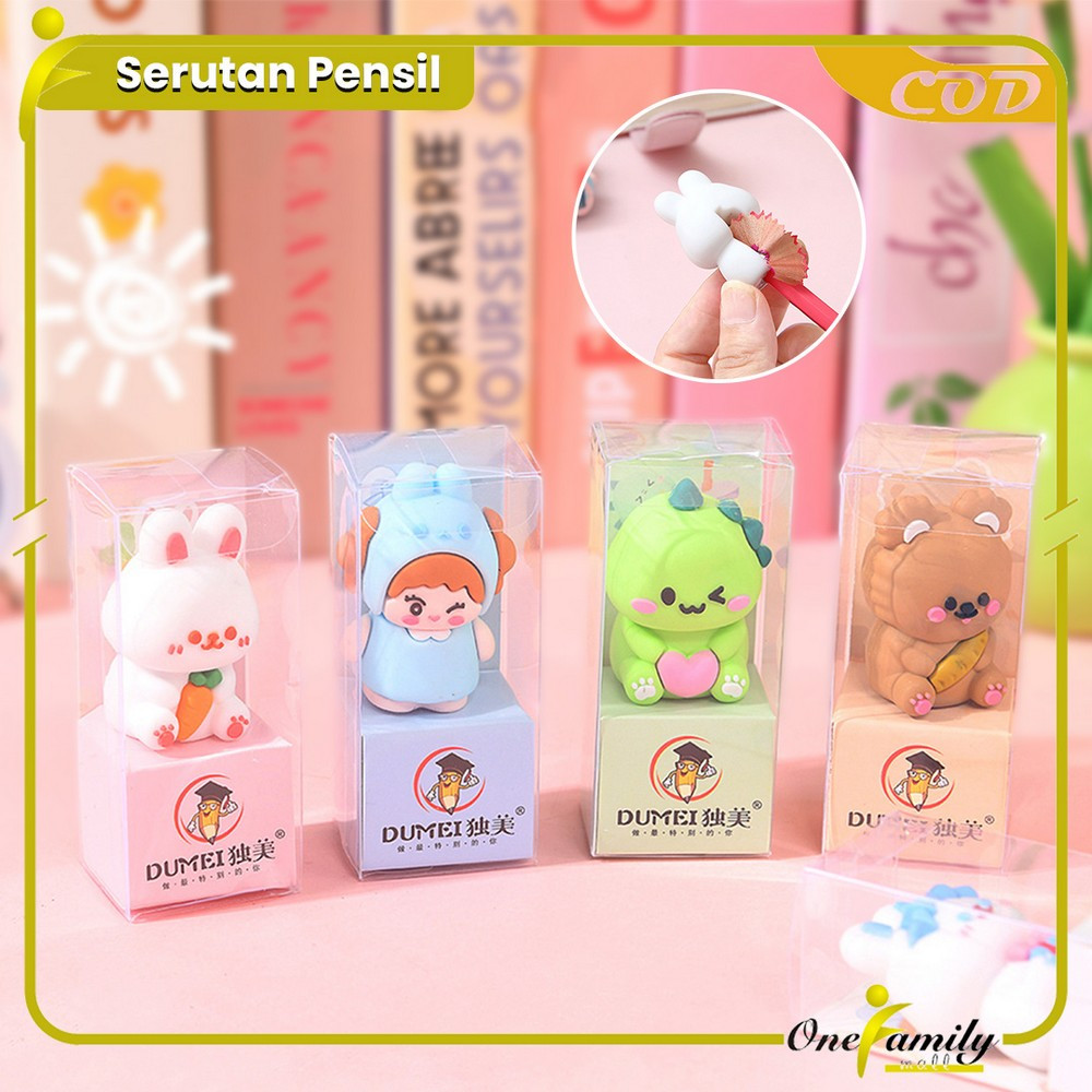 Jual ONE-A81 Rautan Pensil Boneka Karakter 3D Alat Tulis Sekolah ...