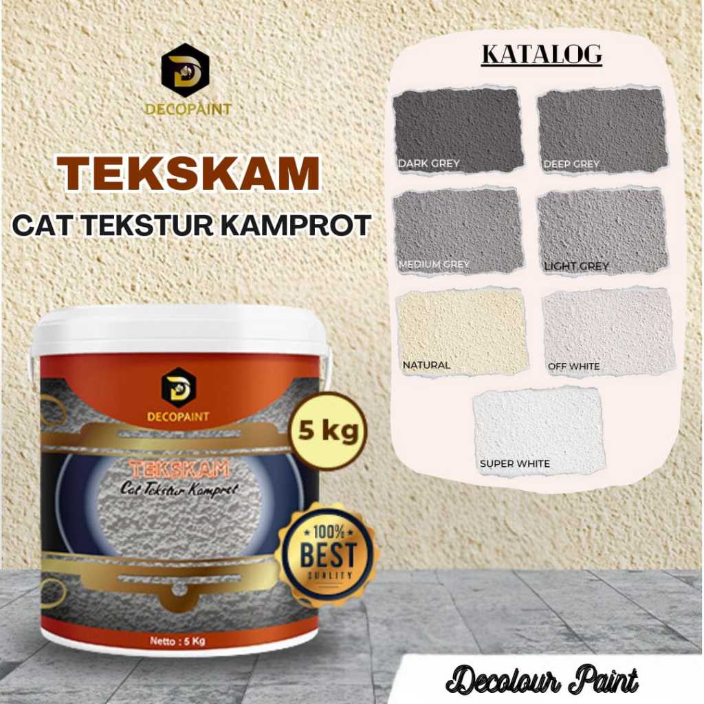 Jual Cat Dinding Tekstur Kamprot | Tekskam Cat Tekstur Kamprot 5kg ...