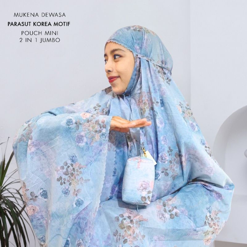 Jual Mukena Parasit Korea Motif Premium Dewasa | Mukena Travel Pouch ...
