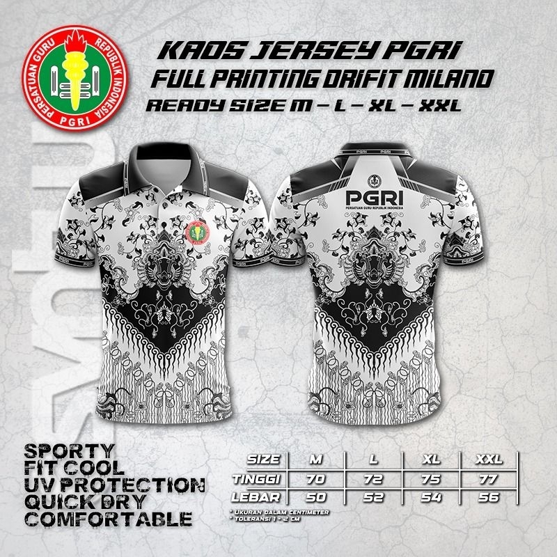 Jual Kaos Baju Jersey OLAHRAGA Guru Motif Batik PGRI Custom ...
