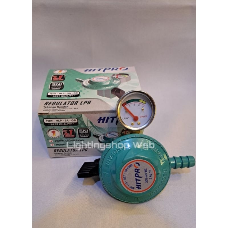 Jual Regulator gas HITPRO tekanan rendah HLP-5A-GB+Meter pengukur ...