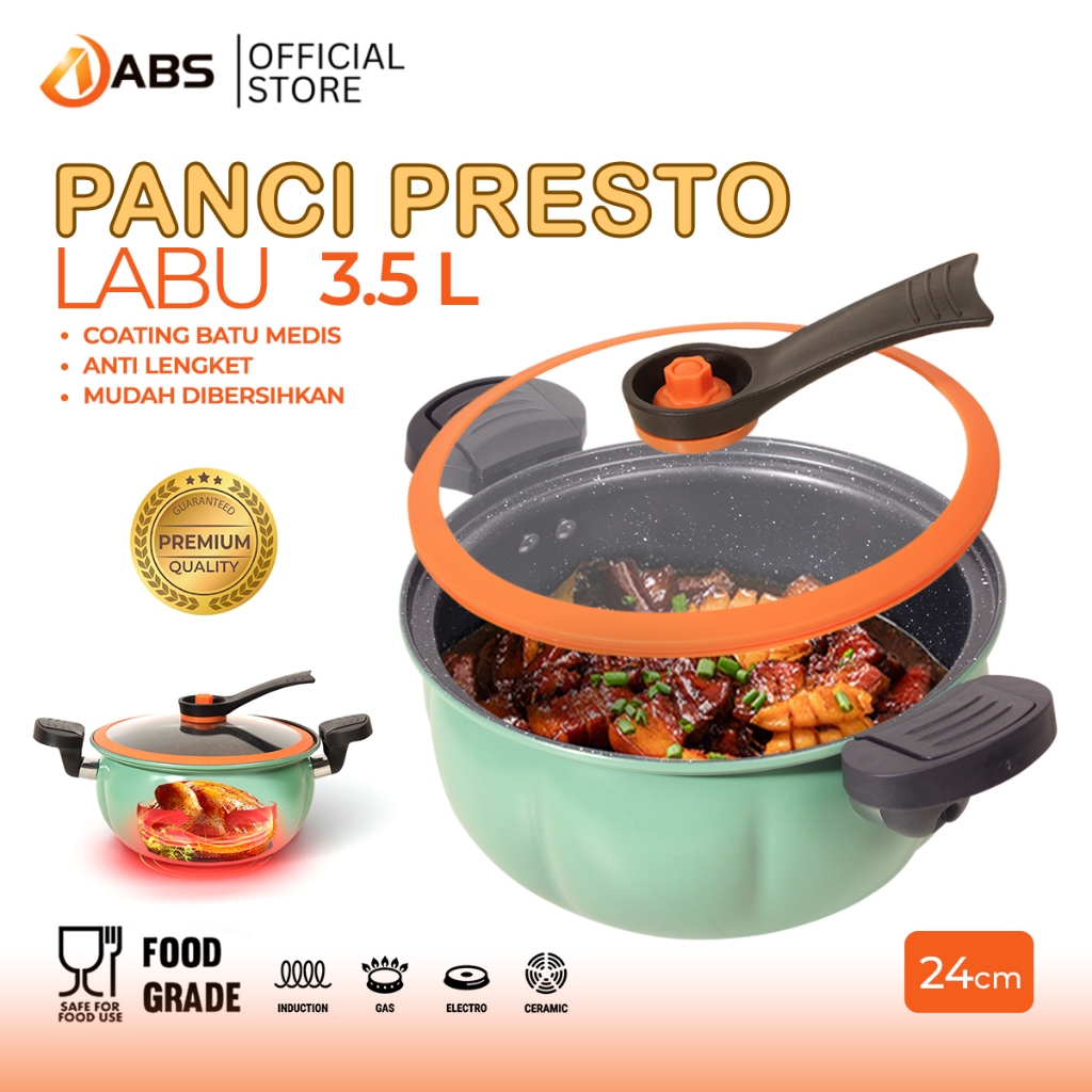 Jual ABS Tifale Panci Presto Labu Ukuran Kecil 3,5 L Anti Lengket ...