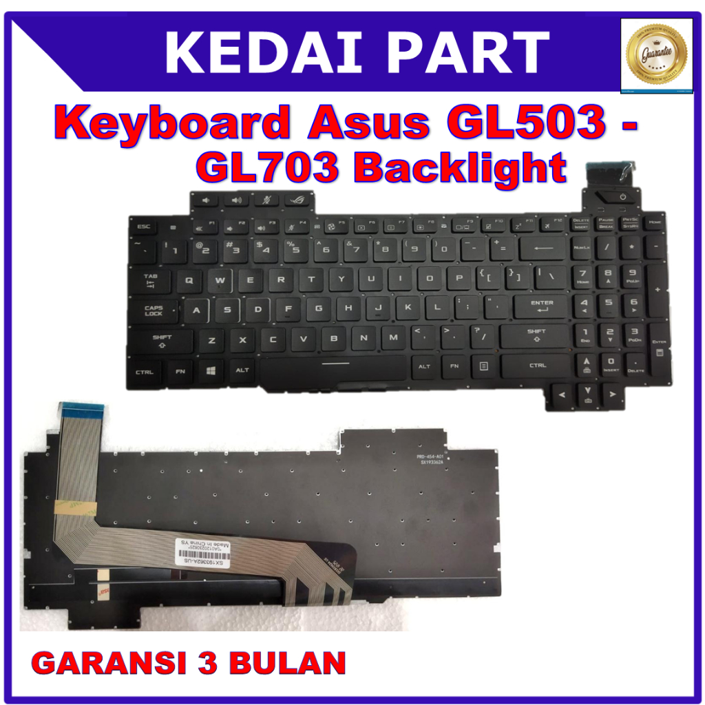 Jual Keyboard Asus ROG Strix GL503 GL703 GL503G GL503GE GL503V GL503VD ...