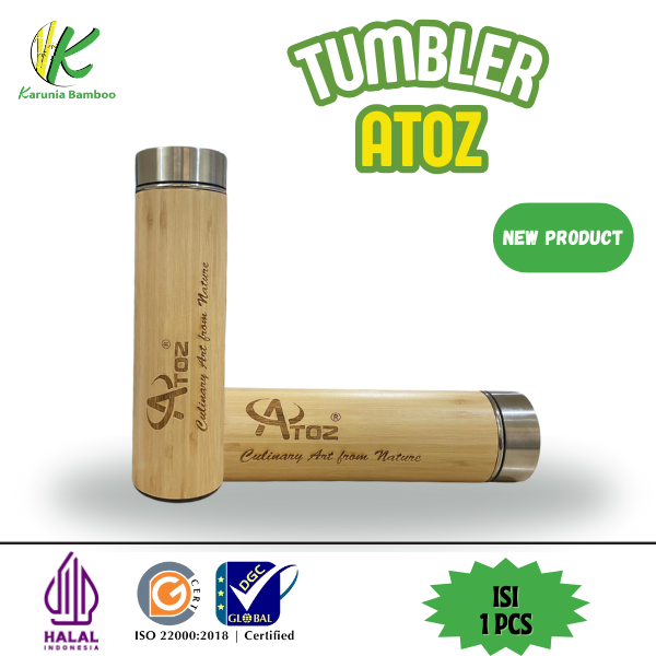 Jual Bamboo bottle ATOZ 500 ml Termos Tumbler Botol Bambu Tahan Panas ...