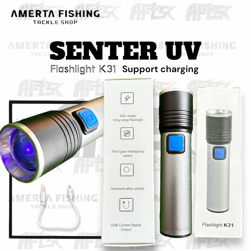 Jual SENTER UV / FLASHLIGHT K 31 CHARGING | Shopee Indonesia