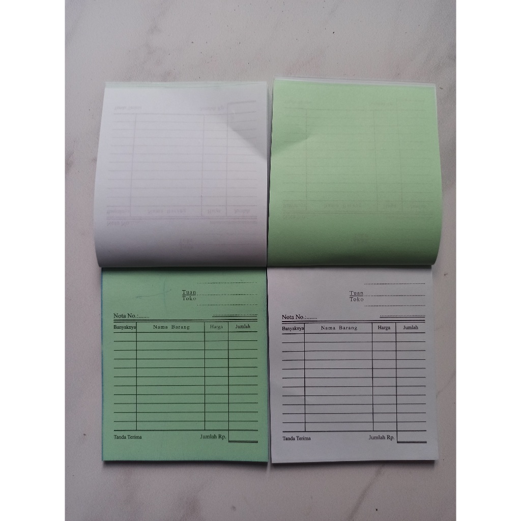 Jual Nota Kontan 2 Ply, Nota Kecil NCR, Nota 2 Ply Ukuran 10 x 13,5 cm ...