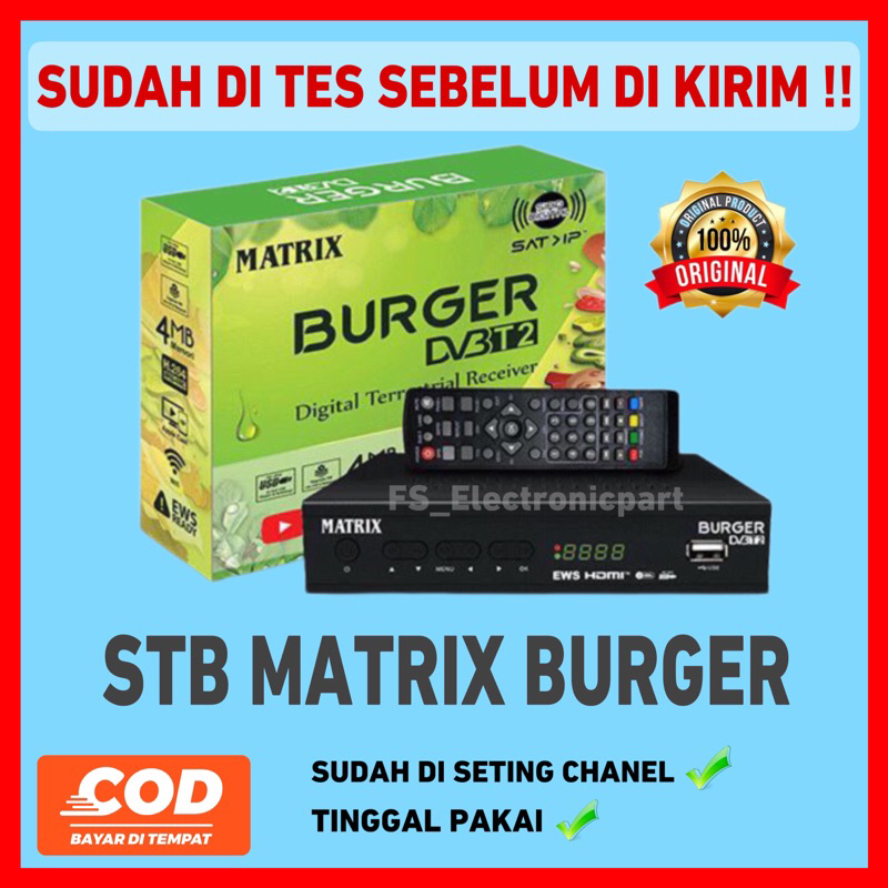 Jual Set Top Box Matrix Burger original sudah di seting | Shopee Indonesia