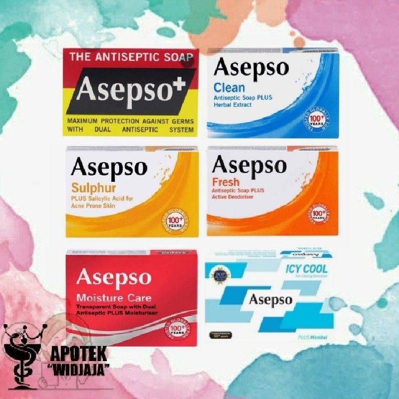 Jual asepso moisture care sabun batang antiseptik antiseptic soap reguler ori sulfur sulphur ...