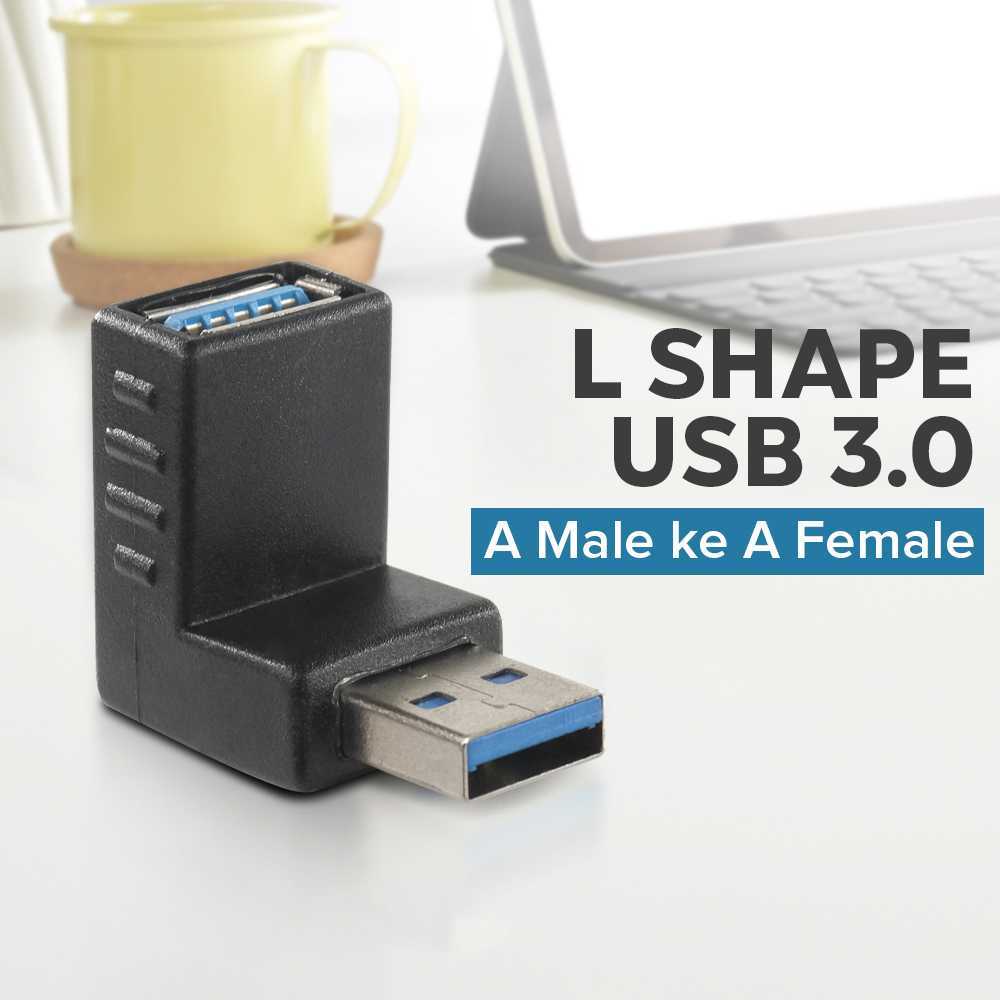 Jual APEN Konverter L Shape USB 3.0 Type A Male ke A Female Upward ...