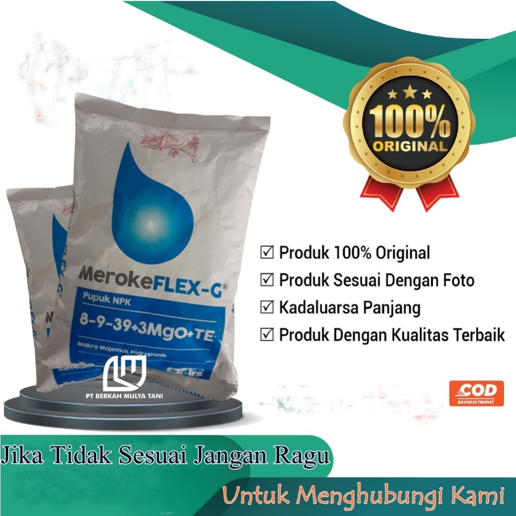 Jual Pupuk Npk Meroke Flex G 1kg Nutrisi Hidroponik Original Pabrik ...