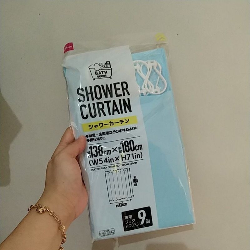 Jual Daiso Tirai Shower Polos Waterproof Plus Ring Curtain Shower Tc ...