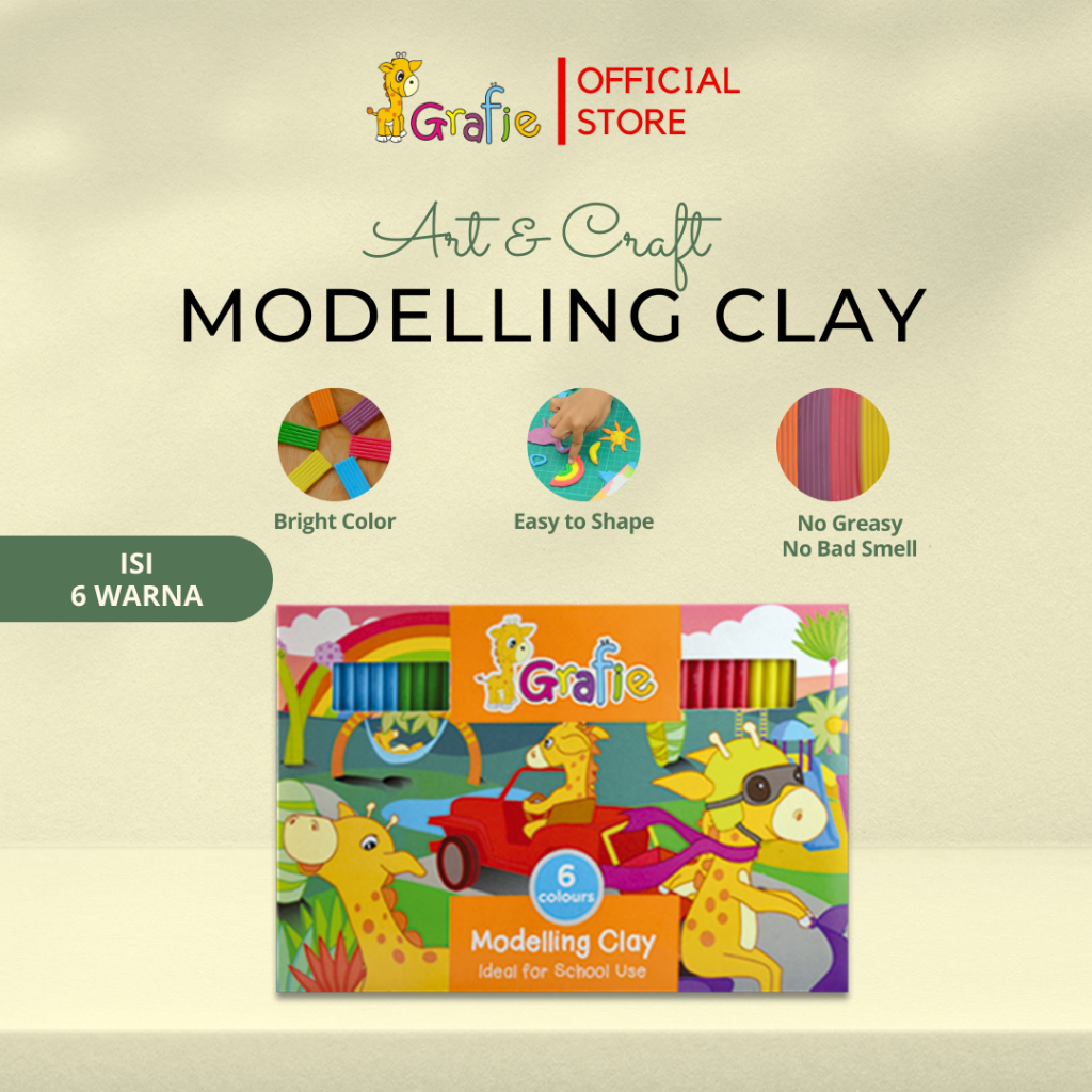 Jual GRAFIE Modelling Clay Dough 6 Color | Shopee Indonesia