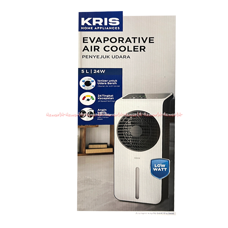 Jual Kris 5L Evaporative Air Cooler 24watt Penyejuk Udara Portable Ionizer Untuk Udara Bersih ...