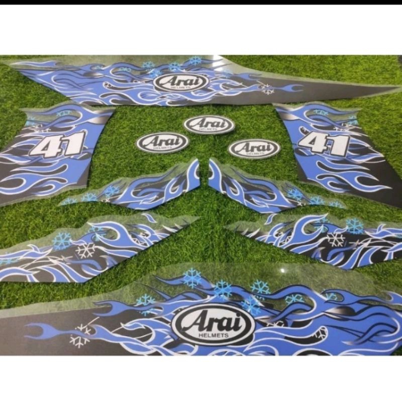 Jual STICKER STRIPING TRANSPARAN PCX 150 CUSTOM DESIGN ARAI HAGA BERAPI ...