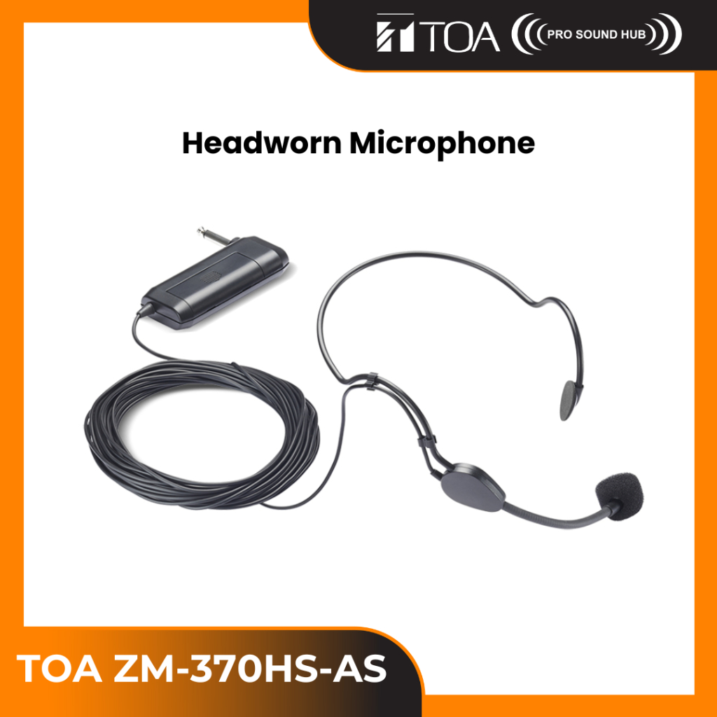 Jual TOA ZM-370HS-AS ZM-370 ZM370 ZM370HS Mic Headworn Headset Bando ...