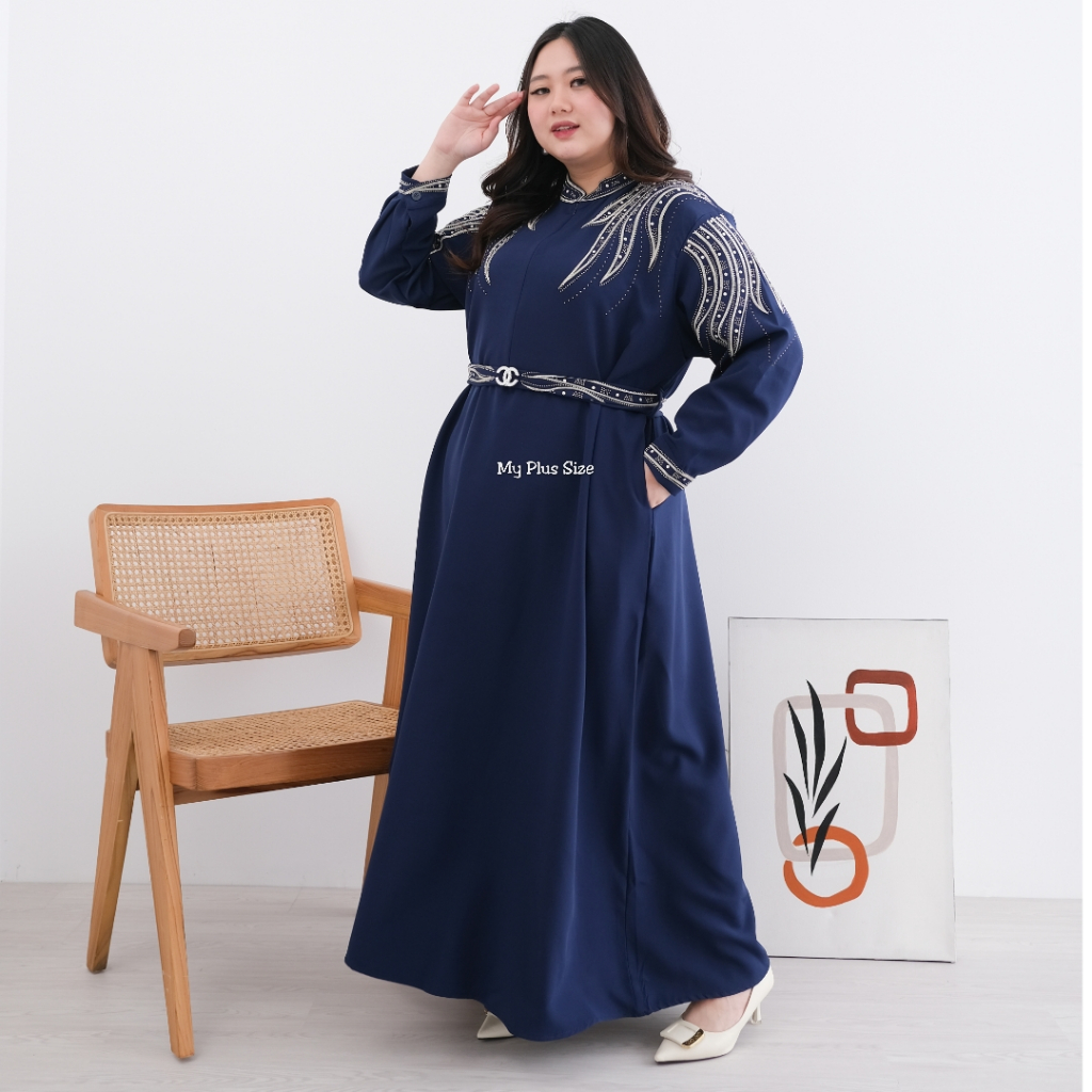 Jual Gamis Abaya Turki Modern / Gamis Jumbo Wanita 3740, Ld 135 & 145 ...