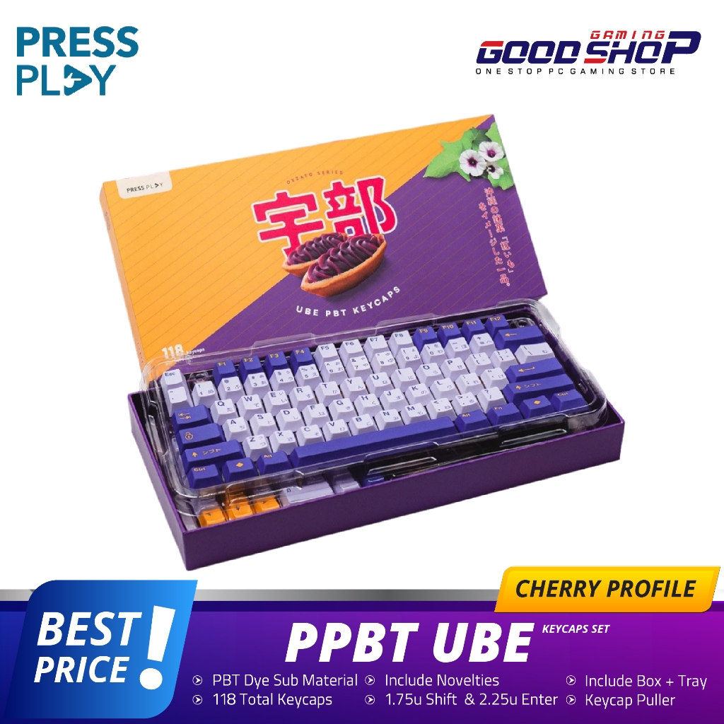 Jual PPBT UBE PBT Dye Sub Keycaps by Press Play | Shopee Indonesia