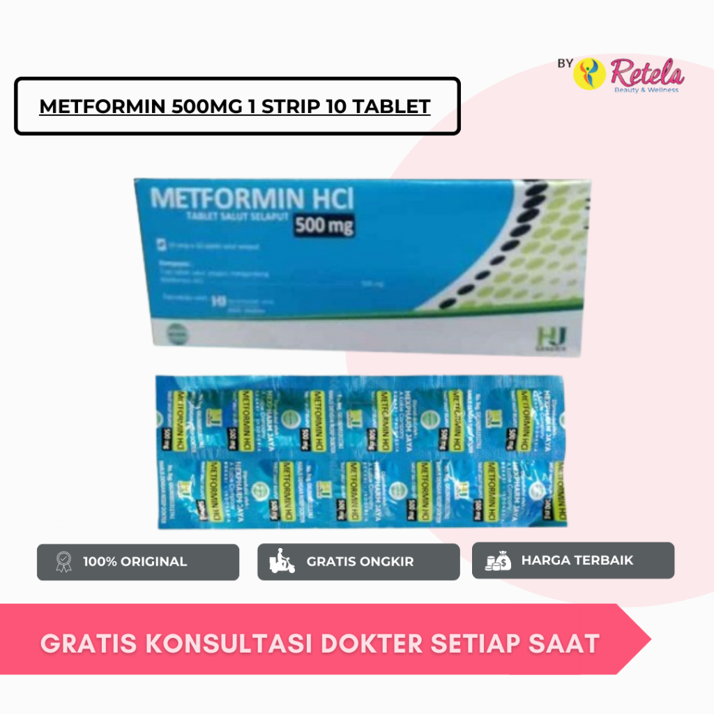 Jual METFORMIN 500MG 1 STRIP 10 TABLET | Shopee Indonesia