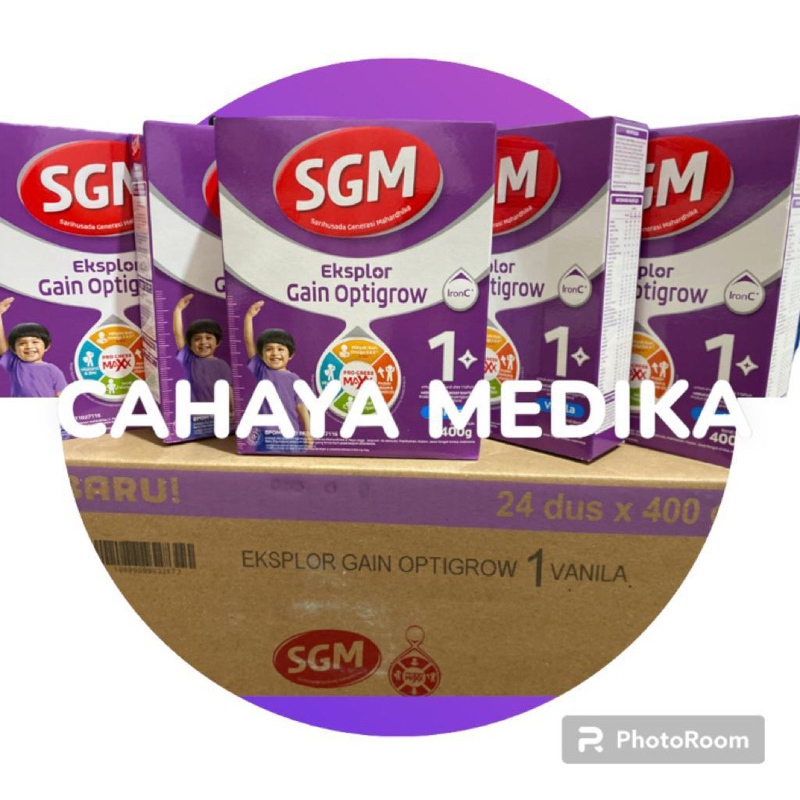 Jual 5 DUS SGM GAIN OPTIGROW 1+ VANILLA 400 GR | FORMULASI NUTRIGIZI ...