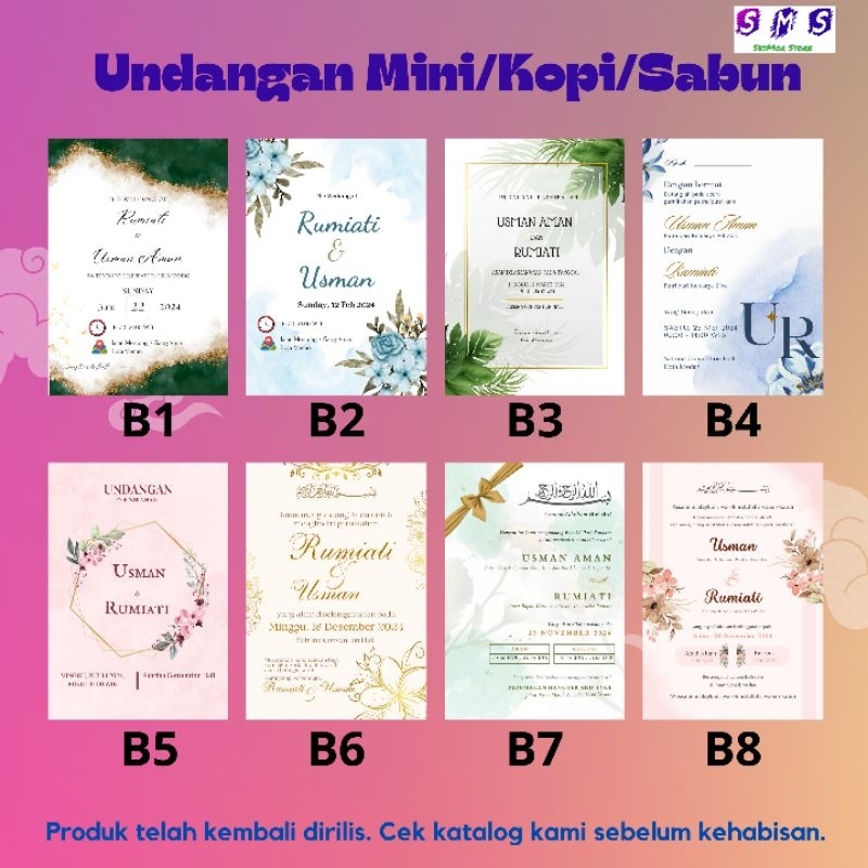 Jual UNDANGAN PERNIKAHAN MINI / KOPI | Shopee Indonesia