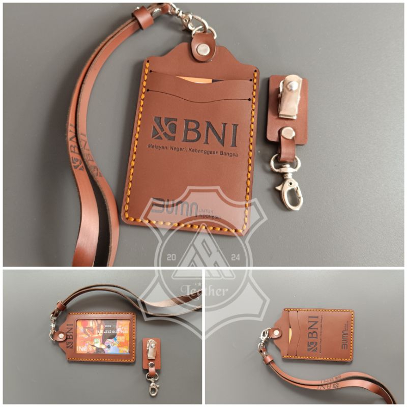 Jual Id Card Holder BANK BNI - Nametag Kulit Asli - Nametag CUSTOM ...
