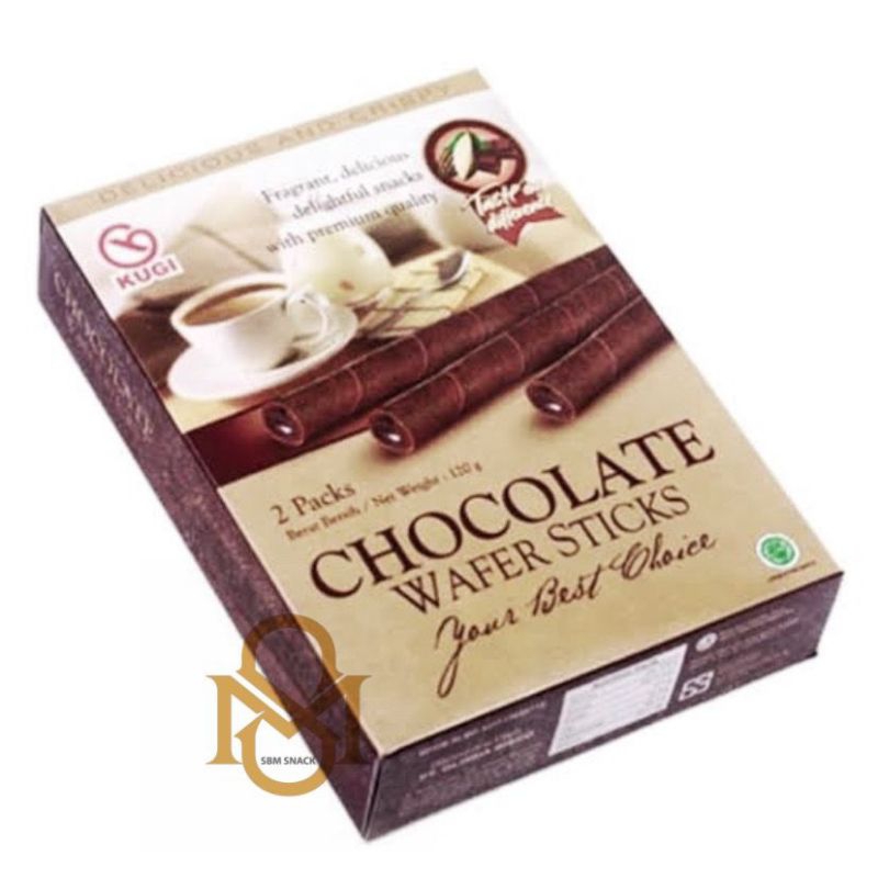 Jual Kugi Wafer stick rasa chocolate / wafer stik / kue wafer | Shopee ...