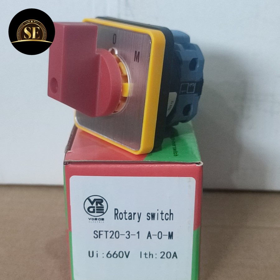 Jual Rotary Switch SFT20-3-1 SA16 A-O-M 1P VORGE Selector man off auto ...