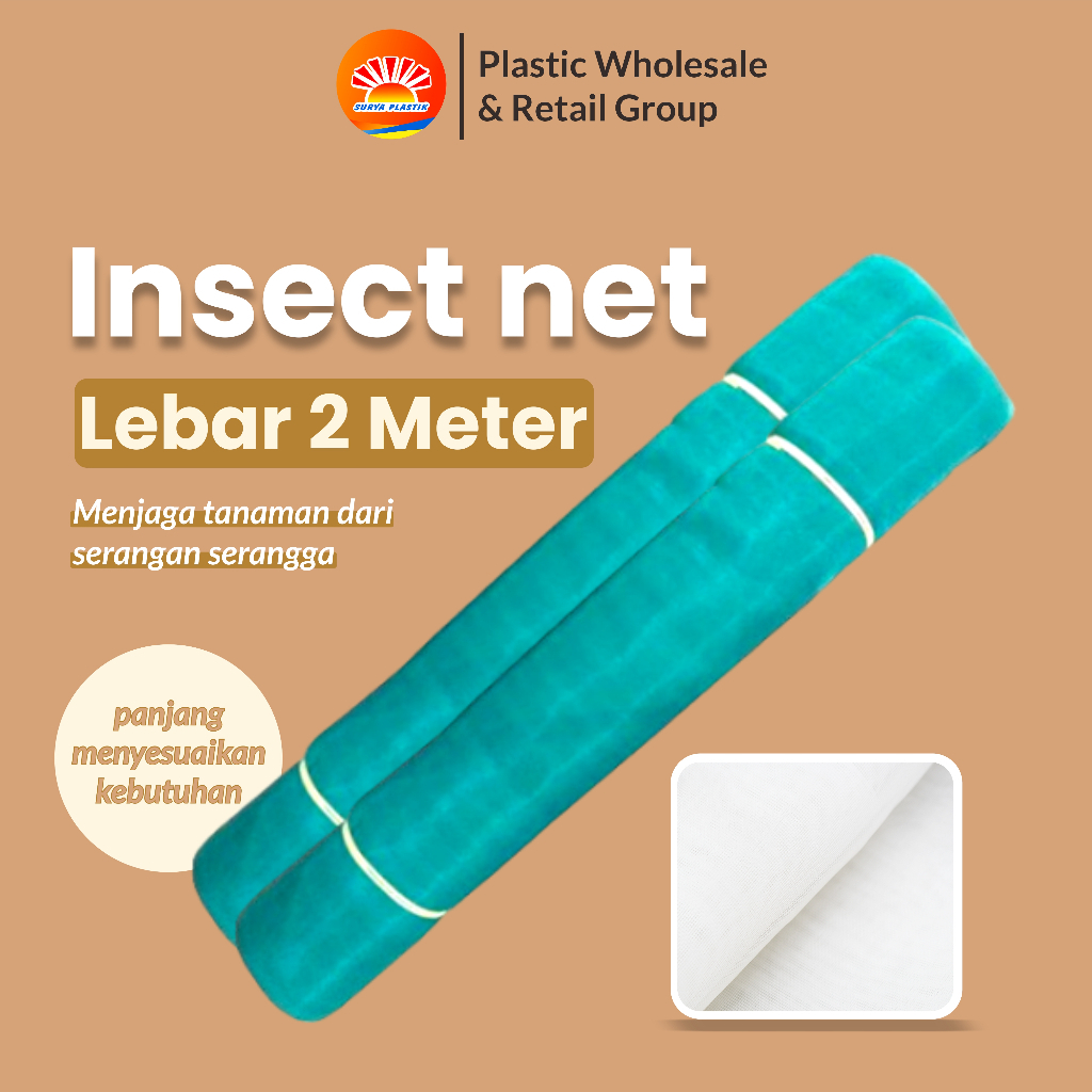 Jual JARING INSECT NET kasa Bsf Lebar 2 meter ( PUTIH & HIJAU ) TANPA ...