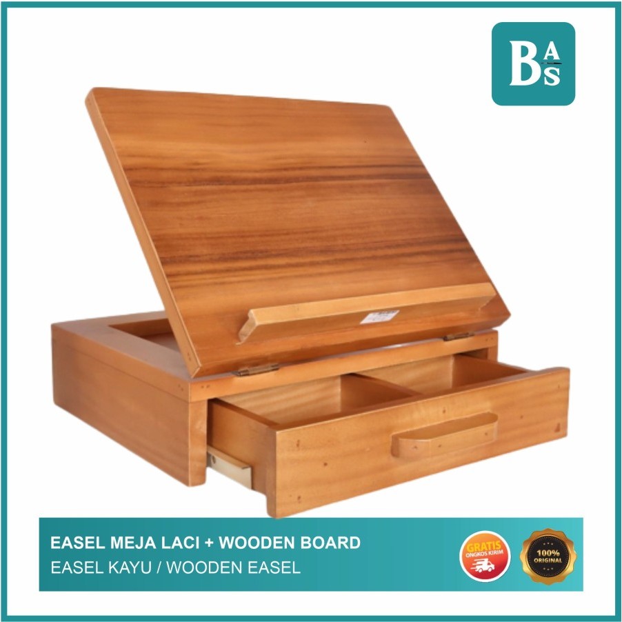 Jual Bali Art Supplies - Easel Meja Laci/Drawer + Wooden Board - Ukuran ...