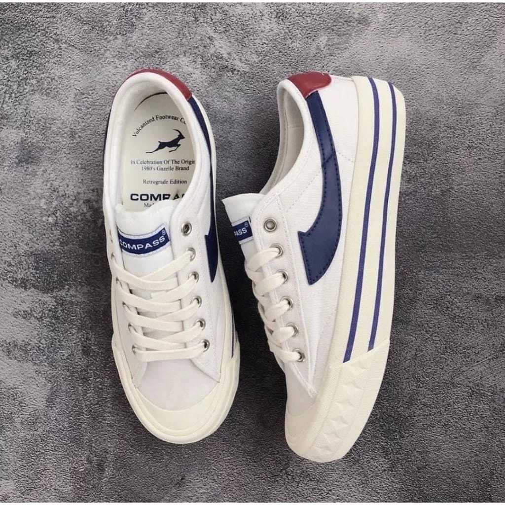 Jual Sepatu Compass Retrograde White Blue sepatu terlaris / sepatu ...