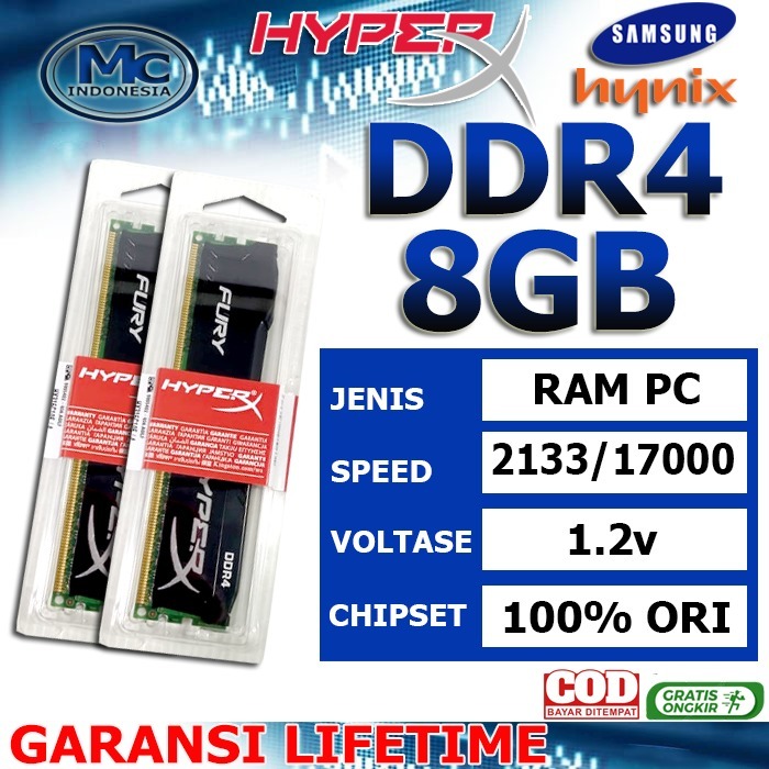Jual RAM Memory PC DDR4 8GB PC-2400 SAMSUNG ORI | Shopee Indonesia