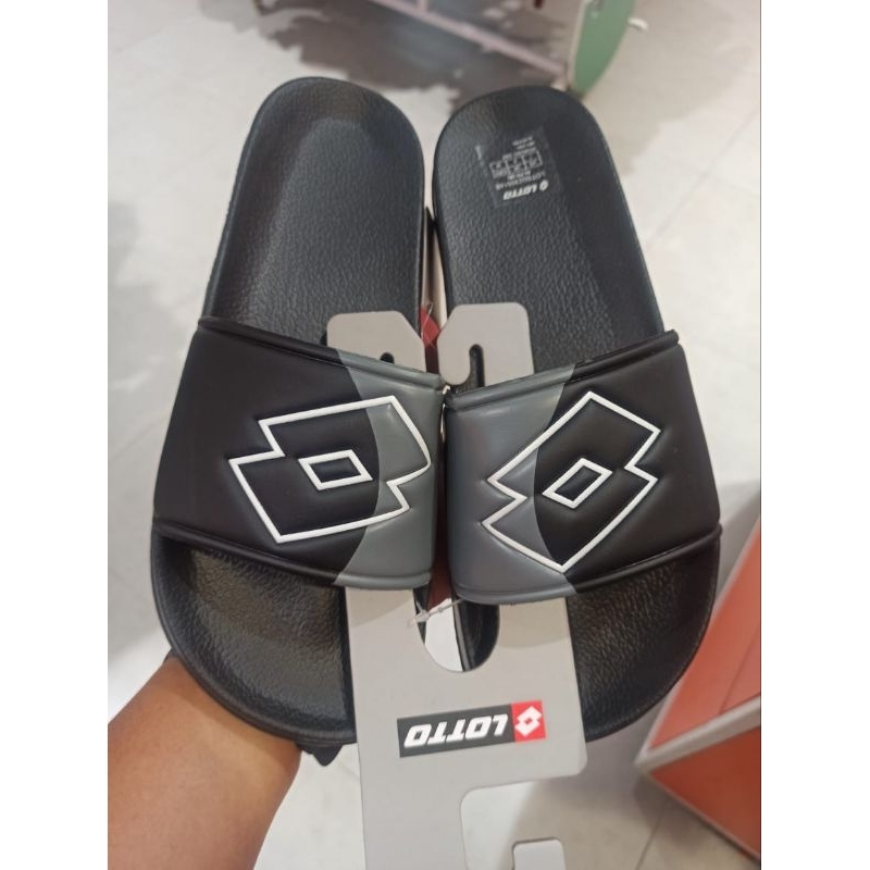 Jual SANDAL LOTTO LOGO HITAM ORIGINAL | Shopee Indonesia