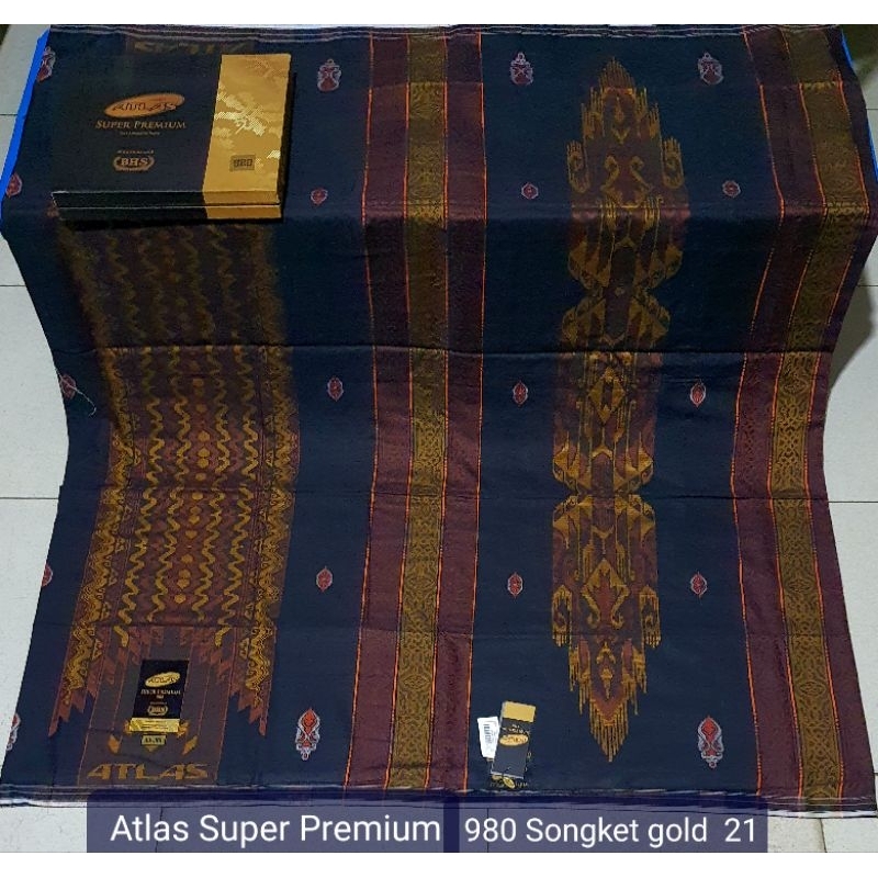 Jual Sarung ATLAS Super Premium S 980 975 970 Songket Gold By BHS | Shopee Indonesia