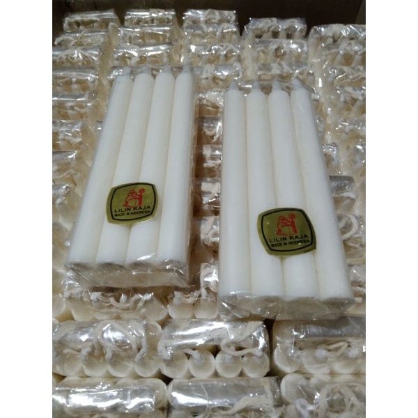Jual LILIN PUTIH KECIL merk RAJA isi 8 batang/lilin mati lampu (ukuran ...