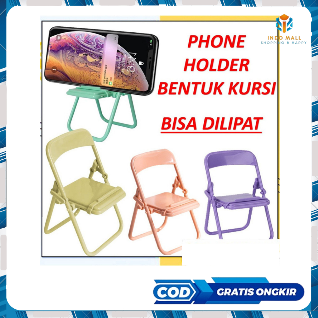 Jual Stand Holder HP Kursi Lipat Mini Standing Handphone Folding Chair ...