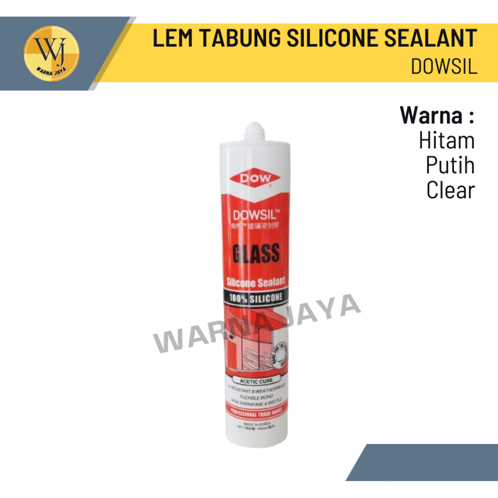 Jual Lem Tabung Silicone Sealant Kaca Dowsil Acid Dow Corning | Shopee ...
