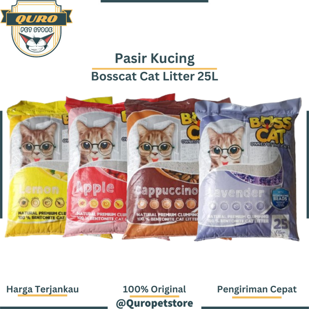 Jual Pasir wangi dan gumpal Bosscat / Boss cat 25 liter | Shopee Indonesia