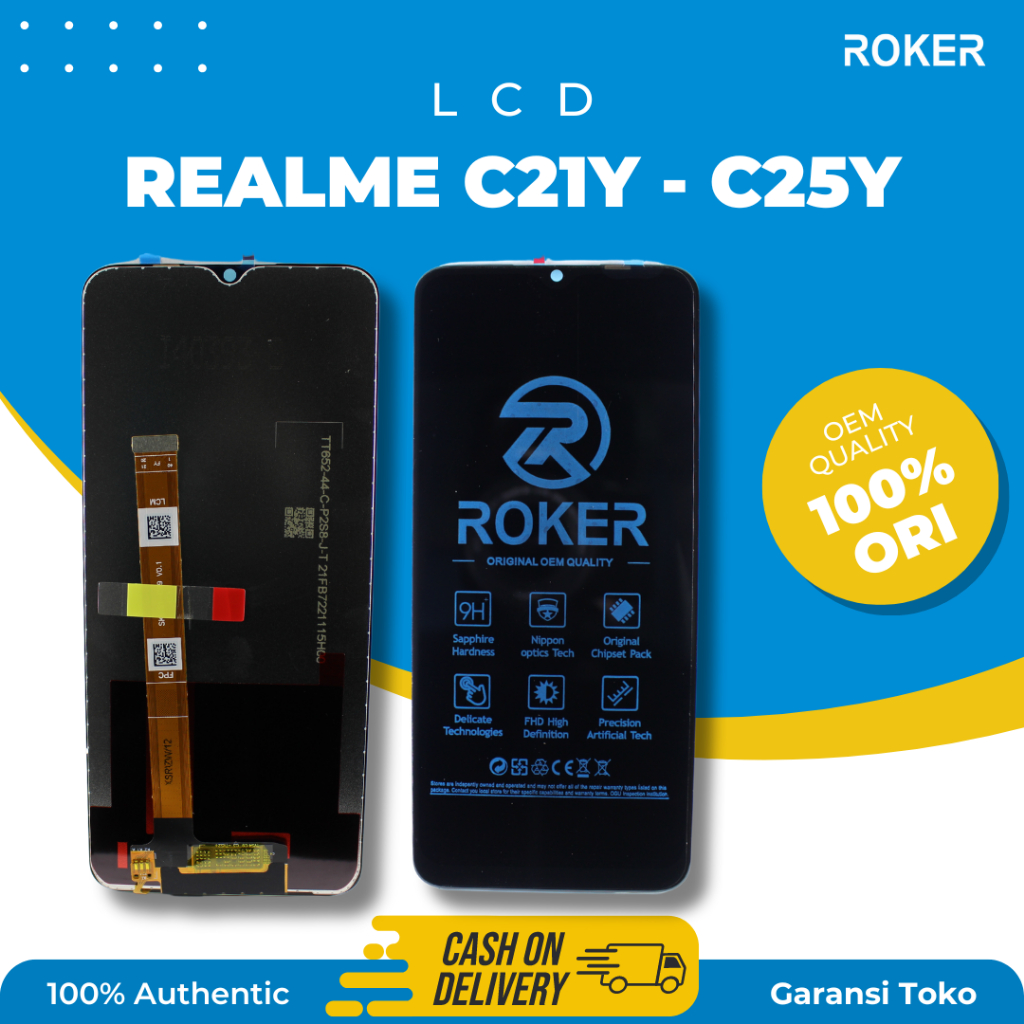 Jual ROKER LCD TOUCHSCREEN REALME C21Y RMX3261 - C25Y RMX3265 RMX3268 ...