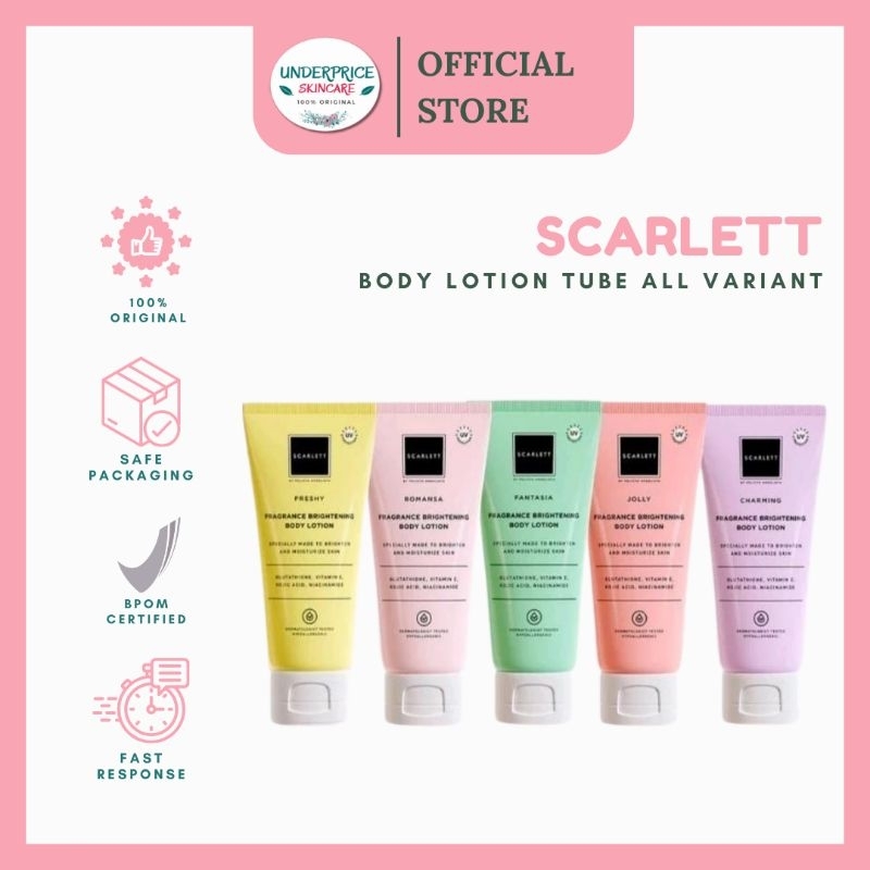 Jual SCARLETT Fragrance Brightening Body Lotion Tube | Shopee Indonesia Jual SCARLETT Fragrance Brightening Body Lotion Tube | Shopee Indonesia