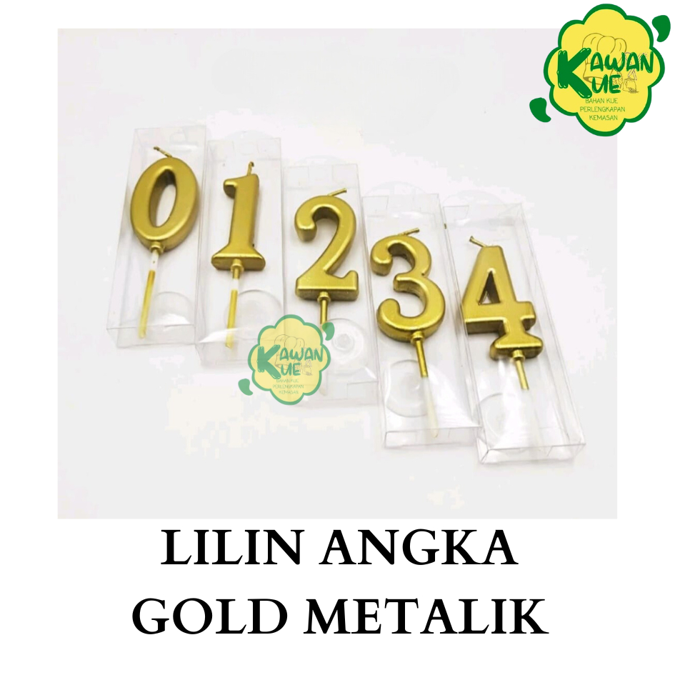 Jual Lilin Angka Ulang Tahun Gold Metalik | Shopee Indonesia