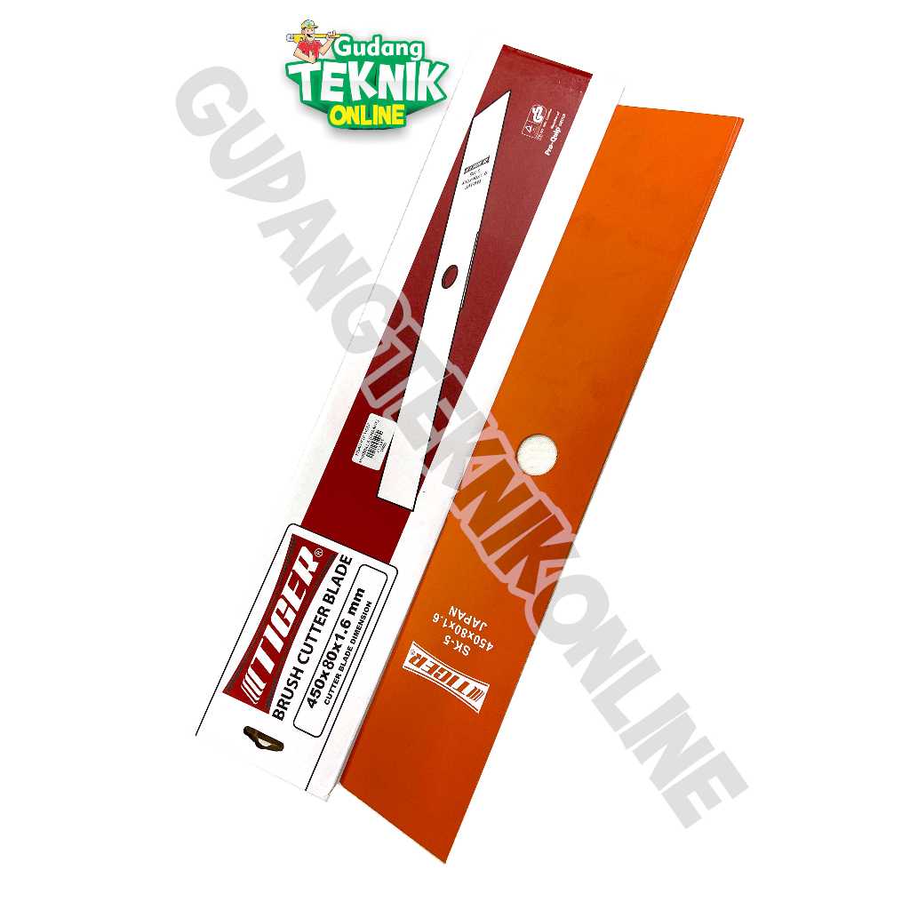Jual Mata Pisau Potong Rumput TIGER PROQUIP 450x80x1.6mm TIGER ORANGE ...