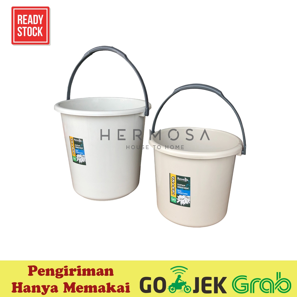 Jual Rovega ember bahan plastik tebal tanpa tutup 12l /22l japan edition ember kamar mandi ...