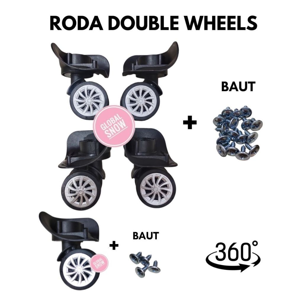 Jual Roda Koper Double Wheel ABS utk Uk. Koper 16,17,18, 20, 22, 24, 28 ...